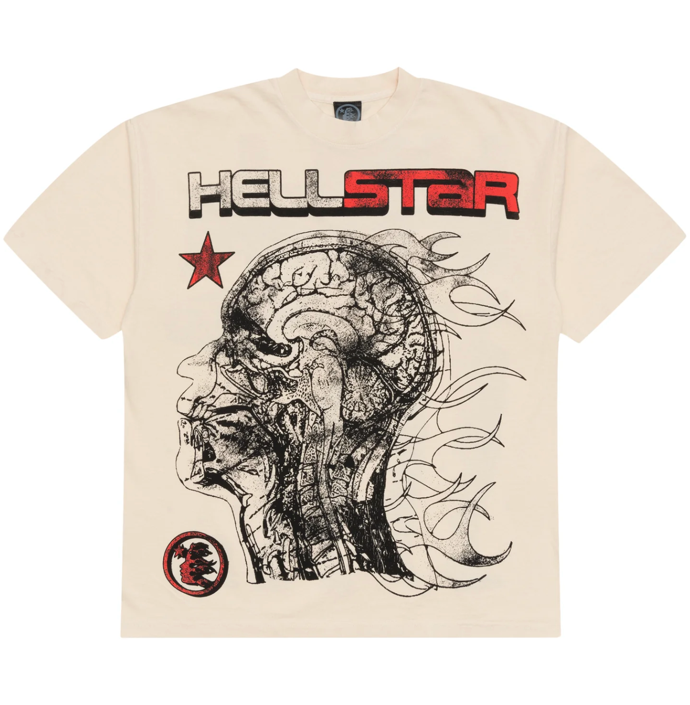 Hellstar Studios Cranium Tee Cream – Hotbox | Buy-Sell-Trade