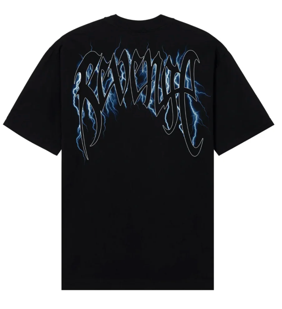 Revenge Blue Lightning Arch Logo Tee Black – Hotbox | Buy-Sell-Trade