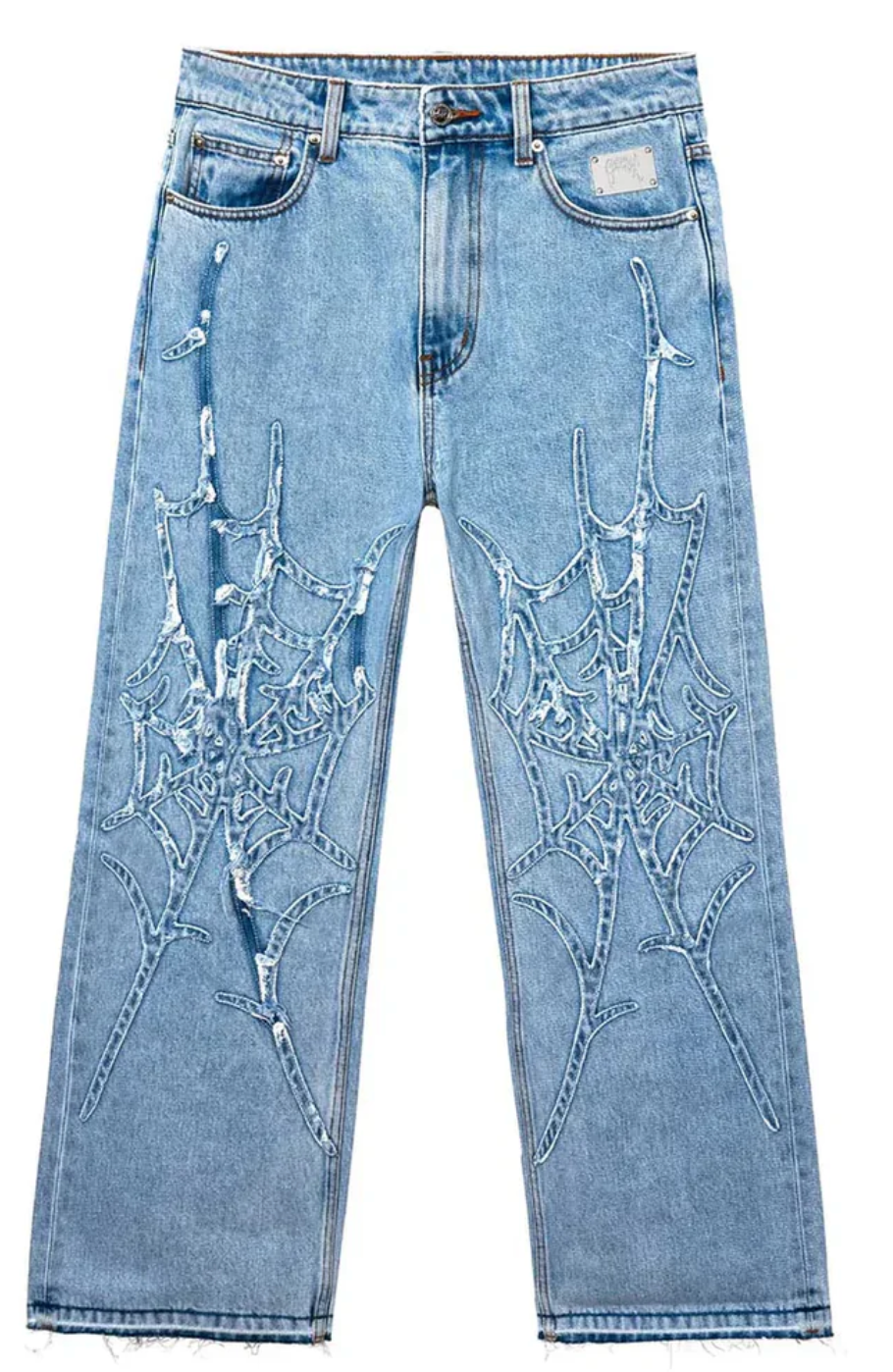 Revenge Spider Web Denim Indigo Jeans – Hotbox | Buy-Sell-Trade